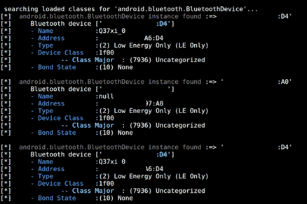Extracting Bluetooth Metadata in an Object's Memory Using Frida - IOActive